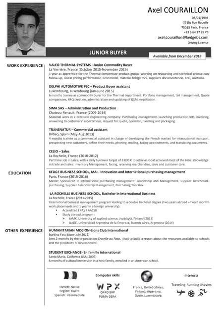 Lucas cv short | DOCX