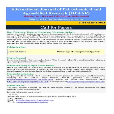 Call for Papers - IJPAAR | PDF