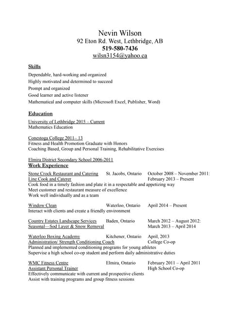 Resume Ekene | PDF | Sports