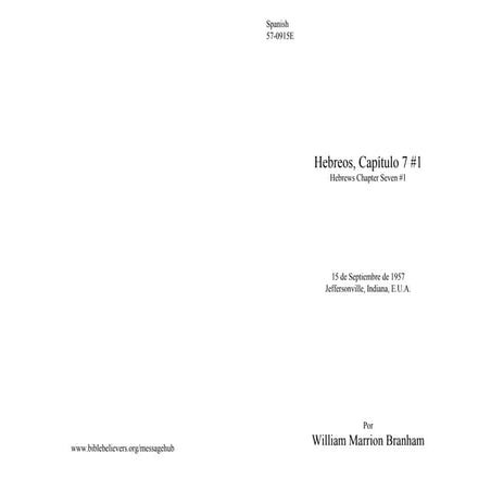 57 0915 e hebreos capítulo 7 #1 | PDF