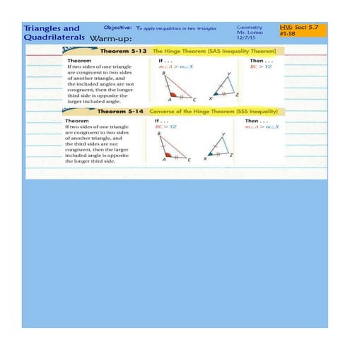 5 7 Hinge Theorem Pdf