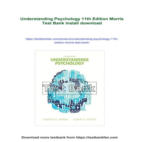 Understanding Psychology 11th Edition Morris Test Bank | PDF