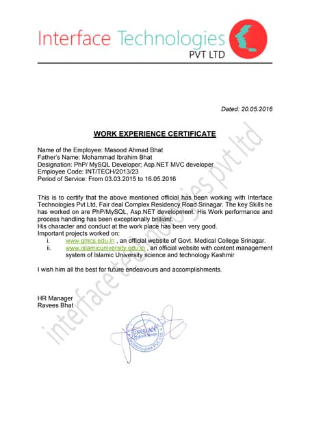Internship completion letter | PDF