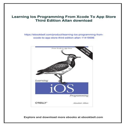 Learning Ios Programming From Xcode To App Store Third Edition Allan | PDF