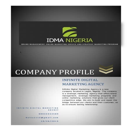 IDMA COMPANY PROFILE | DOCX