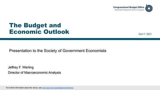 The U.S. Budget and Economic Outlook (Presentation) | PPT