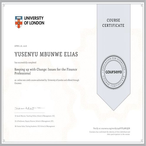 Coursera Certificate | PDF