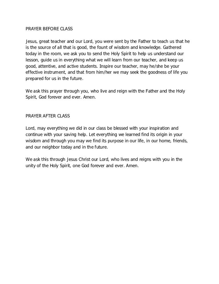 57164301 Prayer before class 57164301-prayer-before-class