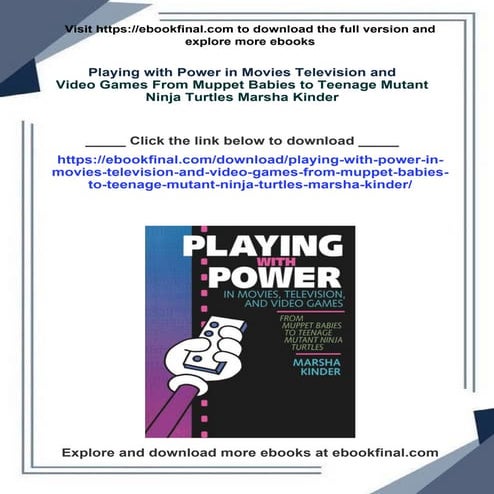 Full download Playing with Power in Movies Television and Video Games ...