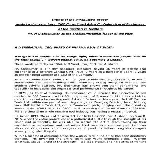 Profile CEO | DOCX | Executive Leadership & Management | Business