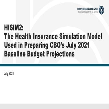 HISIM2: The Health Insurance Simulation Model Used in Preparing CBO’s ...
