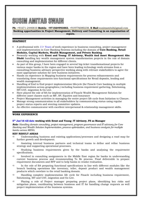 Banking Profile - Joe Muthoka | PDF