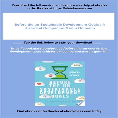 Before the un Sustainable Development Goals : A Historical Companion ...