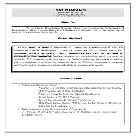 sai resume new | PDF