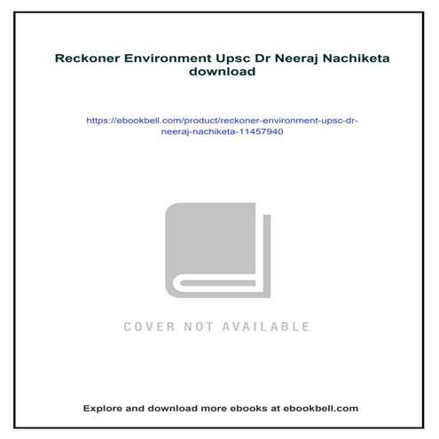 Reckoner Environment Upsc Dr Neeraj Nachiketa | PDF