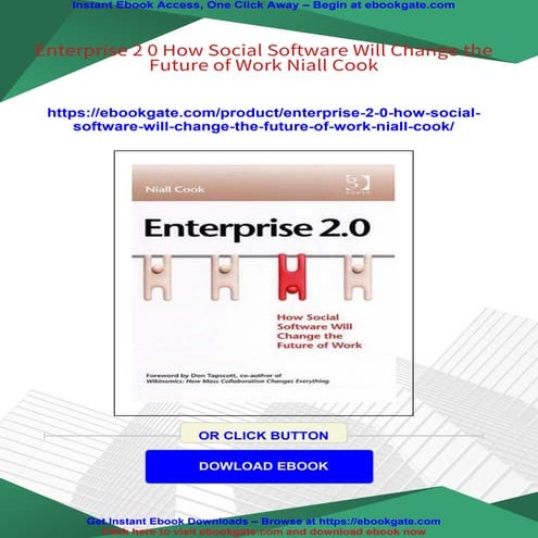 Enterprise 2 0 How Social Software Will Change the Future of Work Niall ...