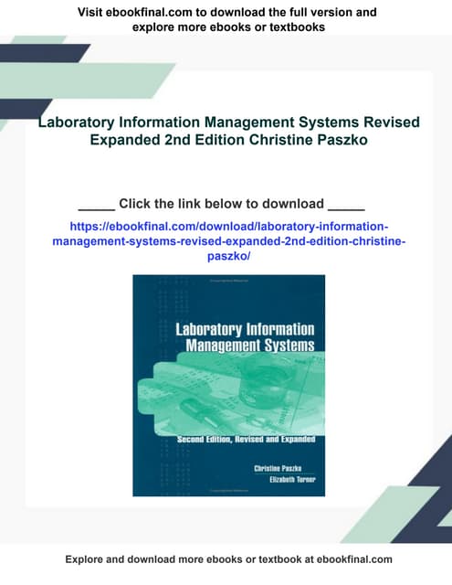 Laboratory information management system (LIMS) | PPT