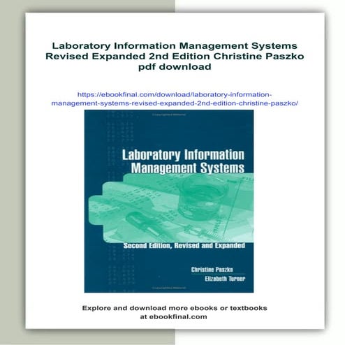 Laboratory Information Management Systems Revised Expanded 2nd Edition ...