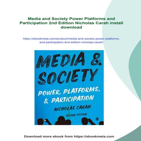 Media and Society Power Platforms and Participation 2nd Edition ...