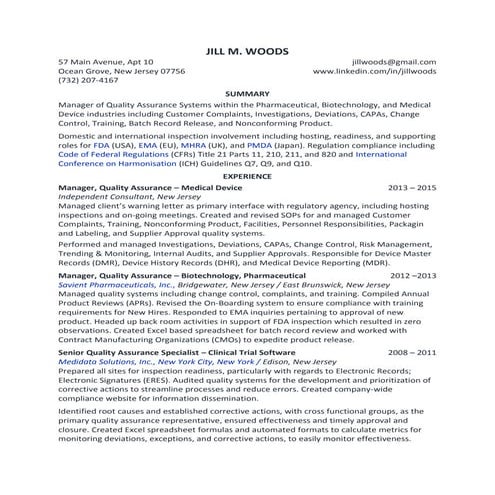Jill Woods Resume 20150401 | DOC