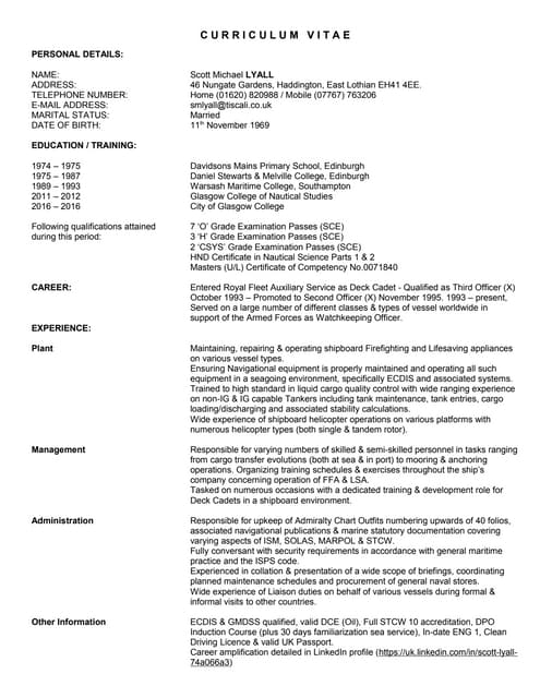 Smith, Robert cv | DOC | Cruises | Travel Type