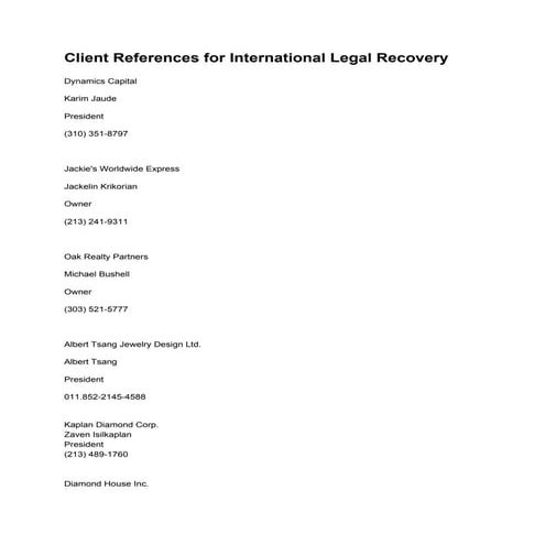 ClientReferences | PDF