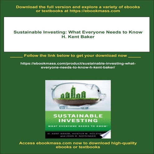 Sustainable Investing: What Everyone Needs to Know H. Kent Baker | PDF
