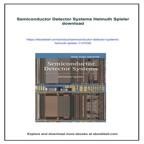 Semiconductor Detector Systems Helmuth Spieler | PDF