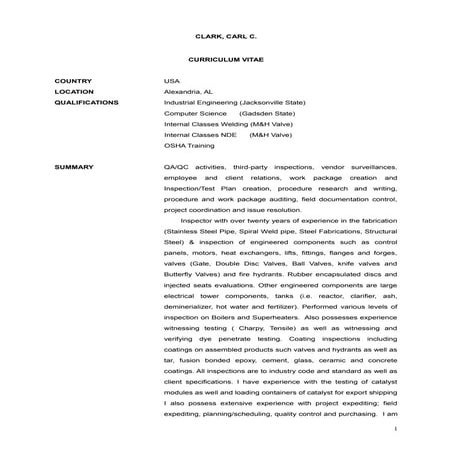 C Clark Resume | DOC
