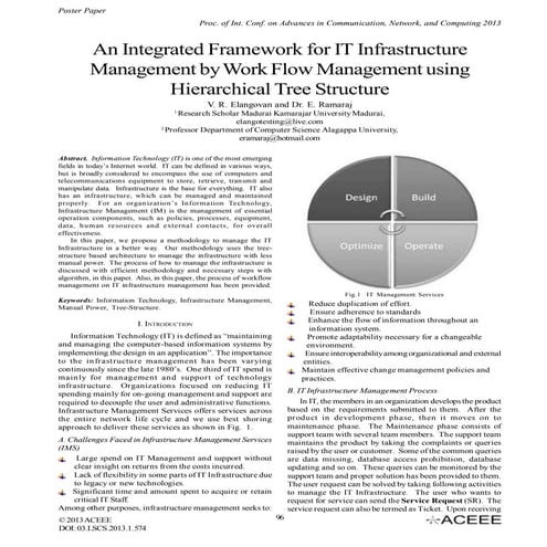 574An Integrated Framework for IT Infrastructure Management by Work Flow Management using ...