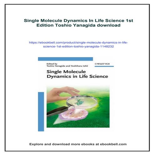 Single Molecule Dynamics In Life Science 1st Edition Toshio Yanagida | PDF
