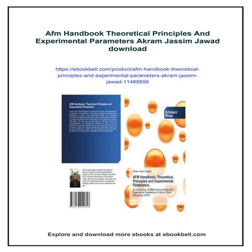 Afm Handbook Theoretical Principles And Experimental Parameters Akram Jassim Jawad | PDF