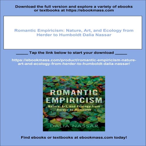 Romantic Empiricism: Nature, Art, and Ecology from Herder to Humboldt ...