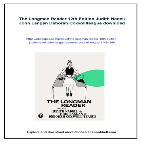The Longman Reader 12th Edition Judith Nadell John Langan Deborah ...