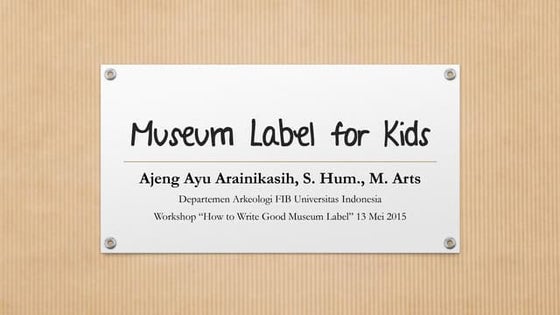 Writing effective museum text | PPT | Museums & Galleries | Attractions
