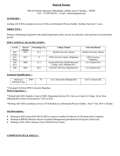 RESUME MODEL BY SEPURI | PDF