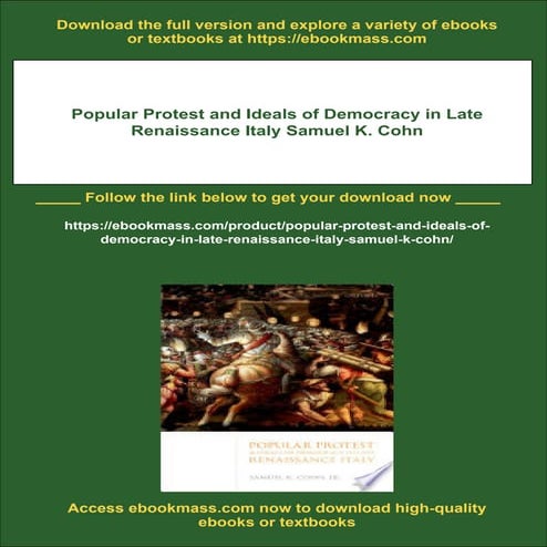 Popular Protest and Ideals of Democracy in Late Renaissance Italy ...