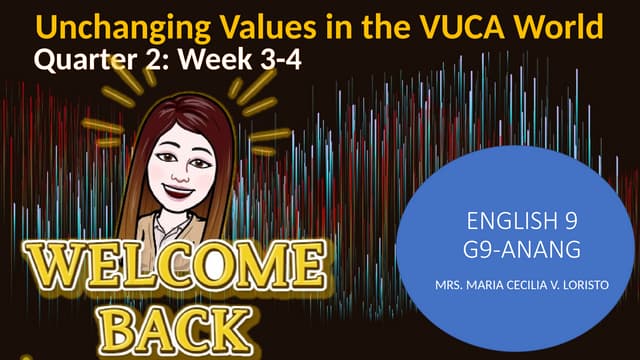 English 9 Analyze literature as a means of understanding unchanging ...