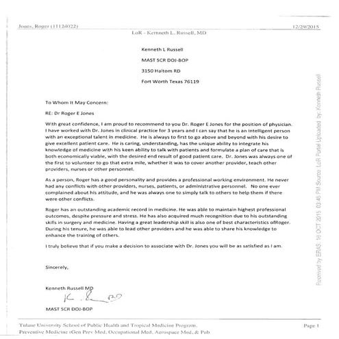 BOP Reference Letters | PDF