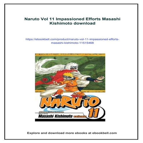 Naruto Vol 11 Impassioned Efforts Masashi Kishimoto | PDF