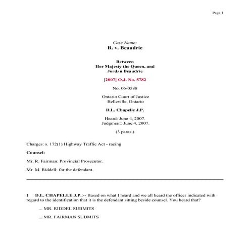 R. v. Beaudrie | PDF | Law