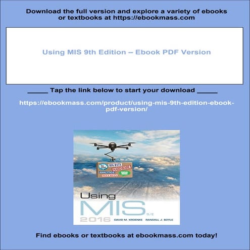 Using MIS 9th Edition – Ebook PDF Version | PDF