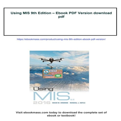 Using MIS 9th Edition – Ebook PDF Version | PDF