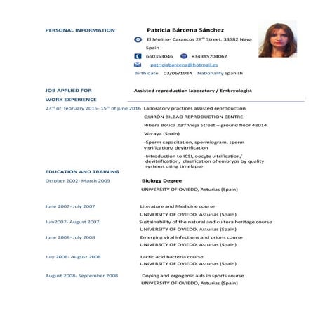 resume Gabrielle van Beest | PDF