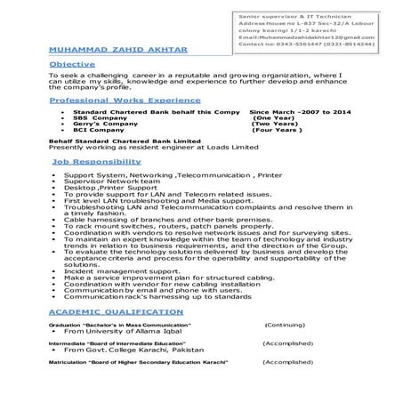 ZAHID(New CV) | DOCX