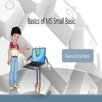 1.1 introduction to small basic | PPTX