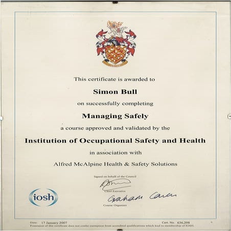 IOSH Managing Safely | PDF
