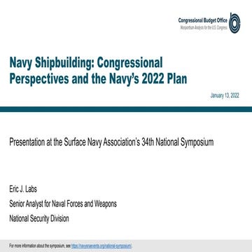 Navy Shipbuilding: Congressional Perspectives and the Navy’s 2022 Plan ...