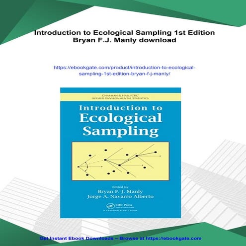 Introduction to Ecological Sampling 1st Edition Bryan F.J. Manly | PDF