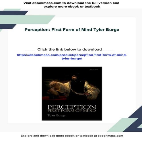 Perception: First Form of Mind Tyler Burge | PDF